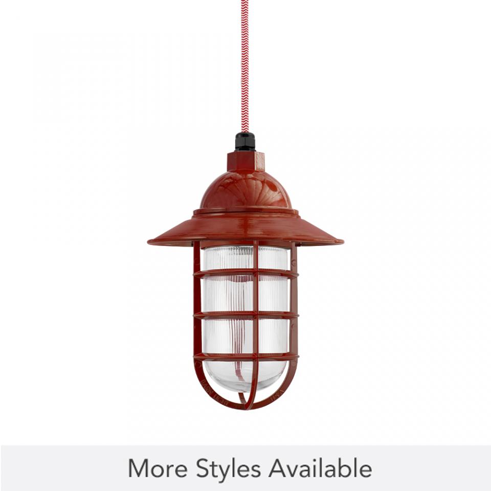 Industrial Guard Cord Pendant Light | Barn Light Electric