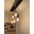 Downtown Minimalist Wooden Socket 5-Light Pendant | Barn Light Electric