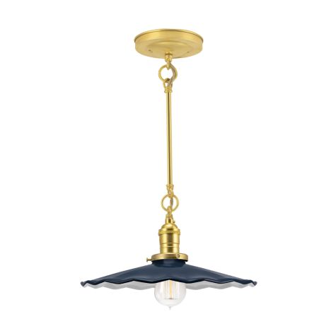 Fluted Shade Stem & Loop Pendant Light | Barn Light Electric