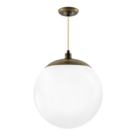 Glass Ball Cord Pendant Light | Barn Light Electric