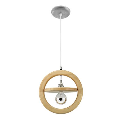 Arcadia Wooden Ring Cord Pendant Light | Barn Light Electric