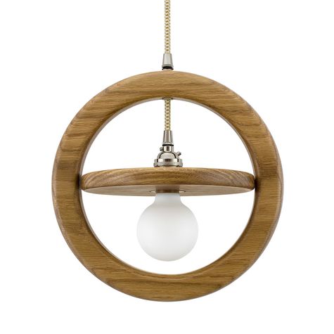 Arcadia Wooden Ring Cord Pendant Light | Barn Light Electric
