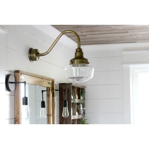 Decorative Backing Plate Cover, 5" Gooseneck Wall Bracket | Barn Light ...