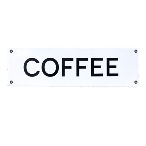 Porcelain COFFEE Sign | Decorative Cafe Sign