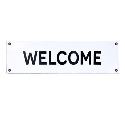 Porcelain Enamel WELCOME Sign | Entryway Sign, Decorative Steel Sign