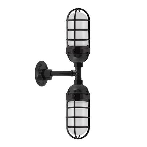 Atomic Topless Double Industrial Guard Wall Sconce | Barn Light Electric