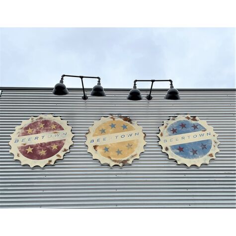 Dual Arm Emblem Sign Light | Barn Light Electric