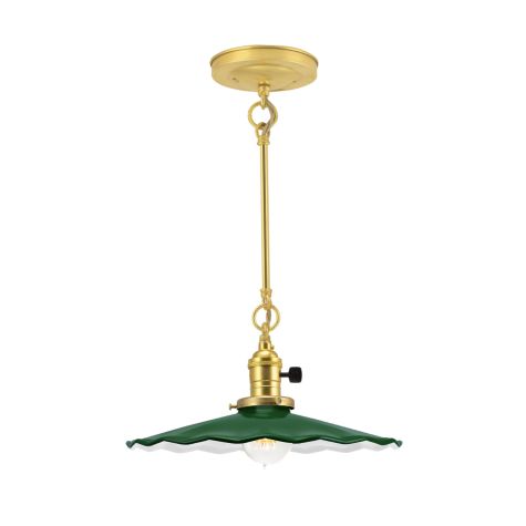 Fluted Shade Stem & Loop Pendant Light | Barn Light Electric