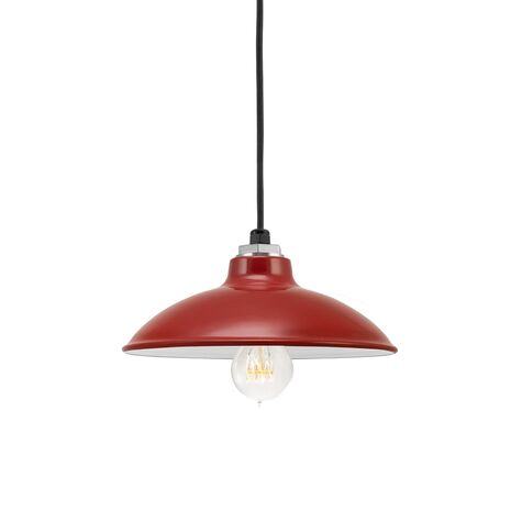 Sinclair Draftsman Cord Pendant Light | Enameled Barn Light by ...