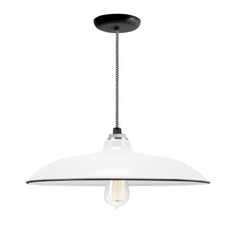 Sinclair Draftsman Cord Pendant Light | Enameled Barn Light by ...