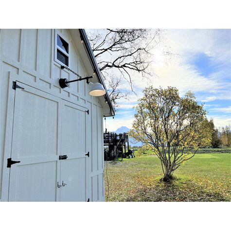 Decorative Backing Plate Cover, 5" Gooseneck Wall Bracket | Barn Light ...