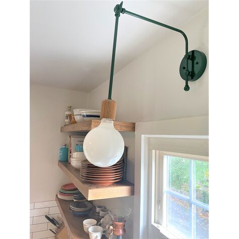 Downtown Minimalist Wooden Socket Swing Arm Sconce | Barn Light Electric