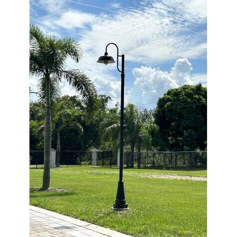 Bomber Single Post Mount Light | Barn Light Electric