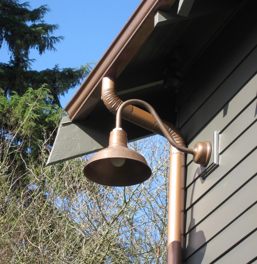 Copper Gooseneck Lighting for 1920s Craftsman Style Home | Inspiration ...