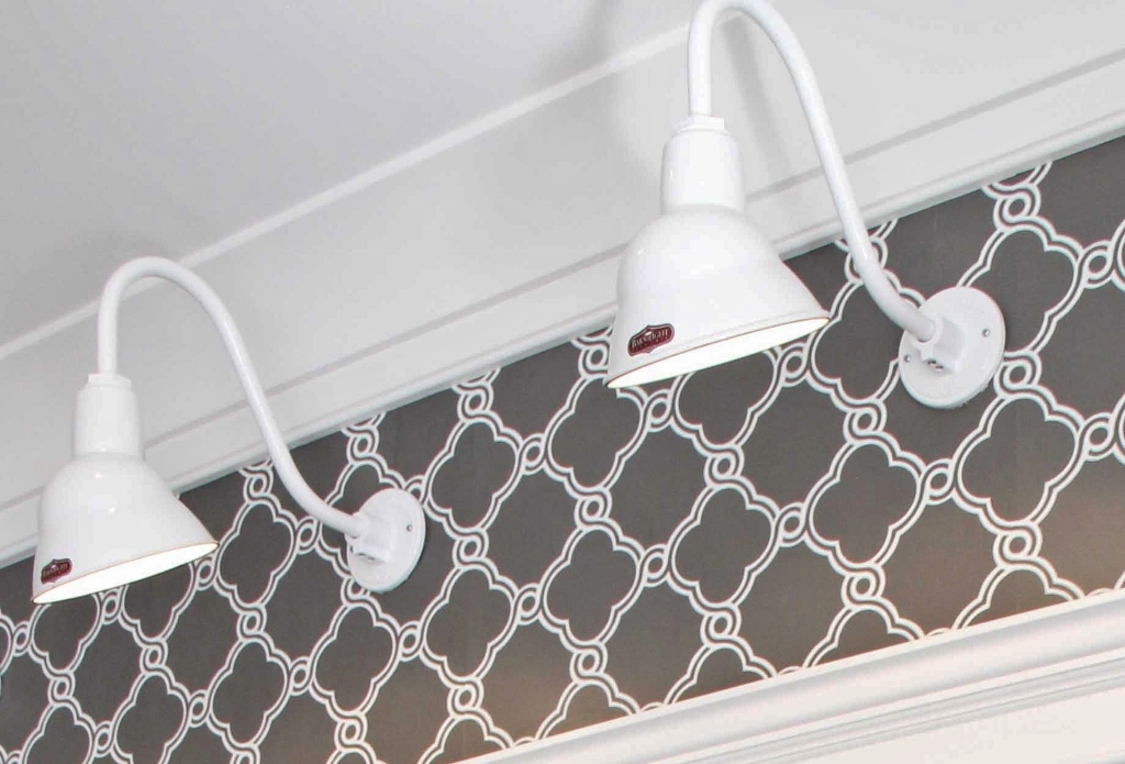 Porcelain Angle Shade Sign Lights Create Vintage Feel