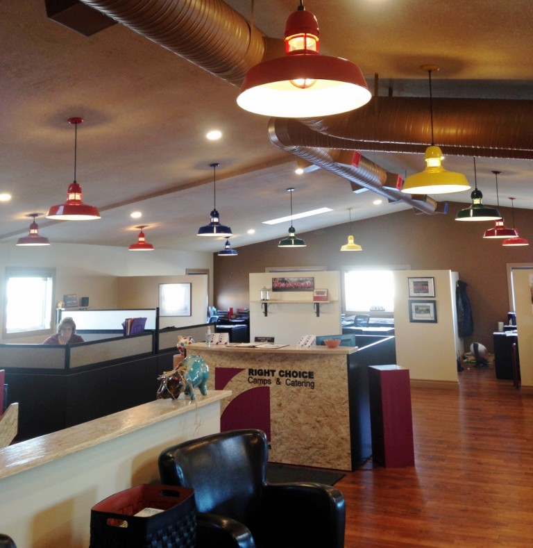 Colorful LED Pendant Lights Create Fun Office Vibe | Inspiration | Barn ...