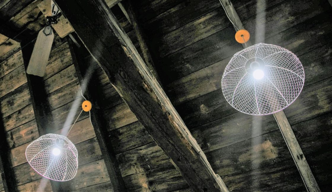 Chicken Wire Ceiling Pendants Right at Home Down on the Farm ...