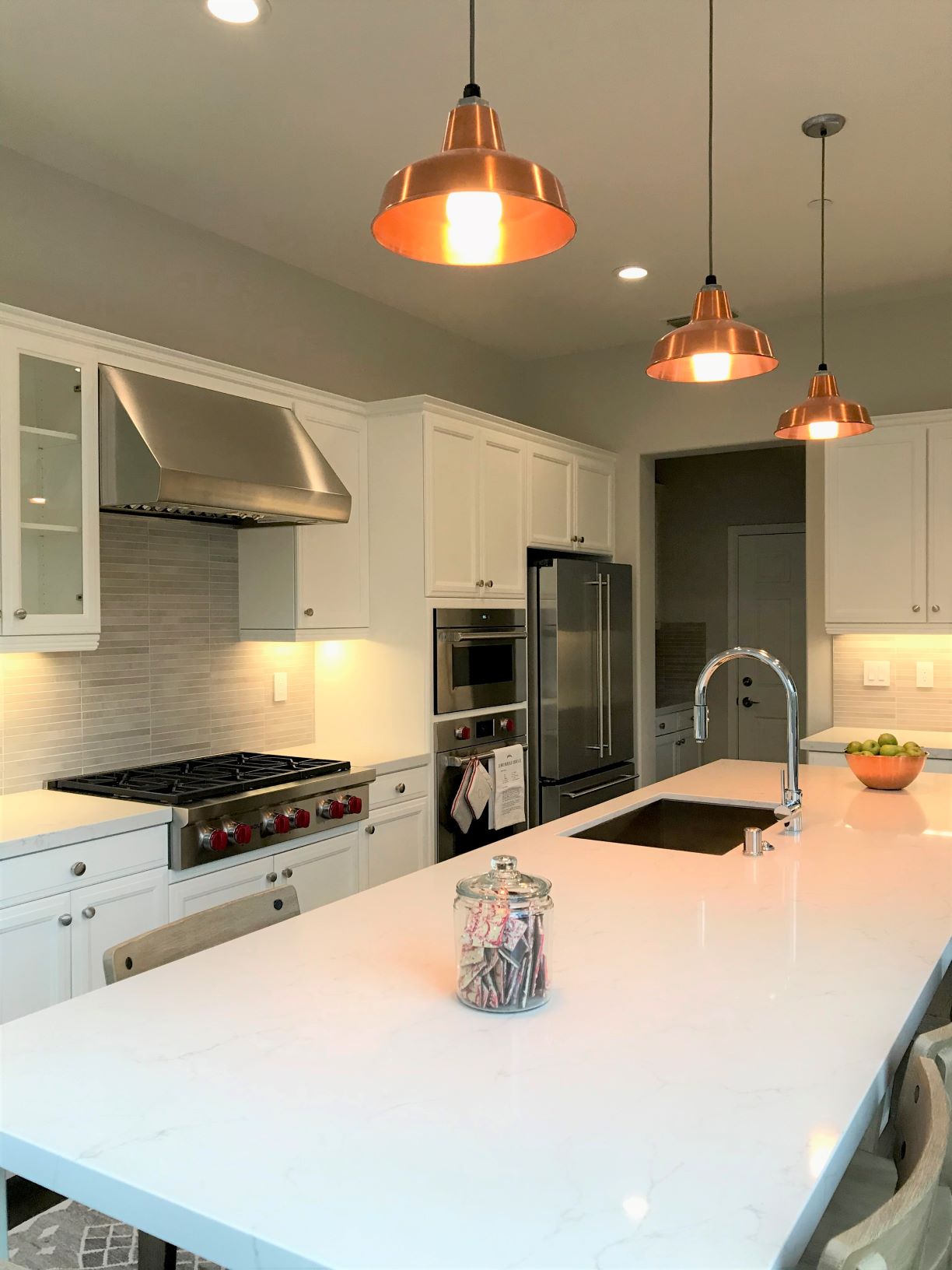 Elegant Copper Lighting Adds Wow Factor in Kitchen Remodel ...