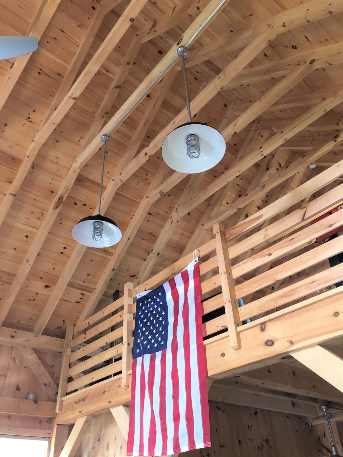American-Made Lighting Adds Industrial Style to Post-and-Beam Barn ...