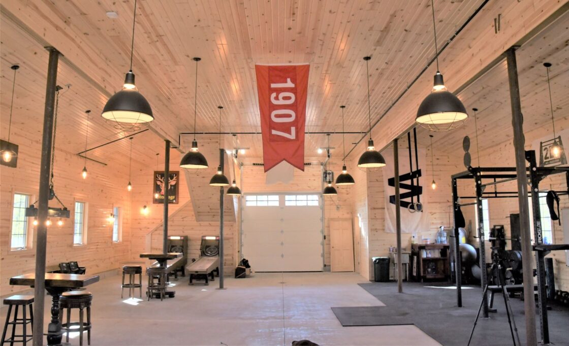 Industrial Lighting Adds Pop of Style to Michigan Pole Barn ...
