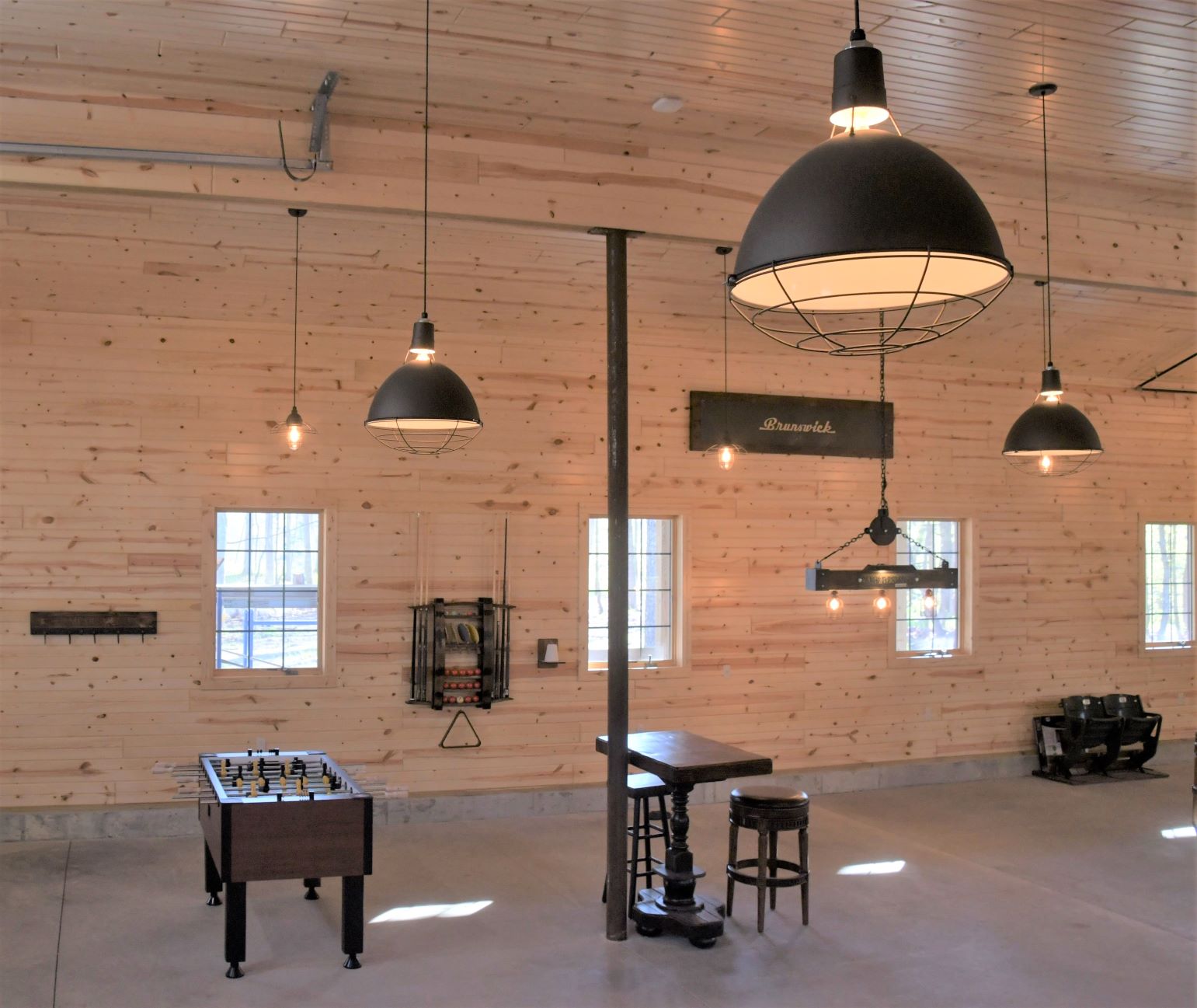 Industrial Lighting Adds Pop of Style to Michigan Pole Barn ...