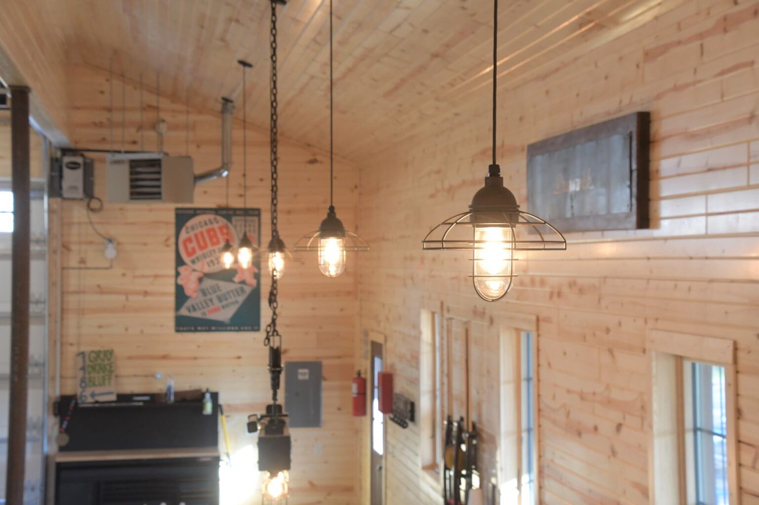Industrial Lighting Adds Pop of Style to Michigan Pole Barn ...