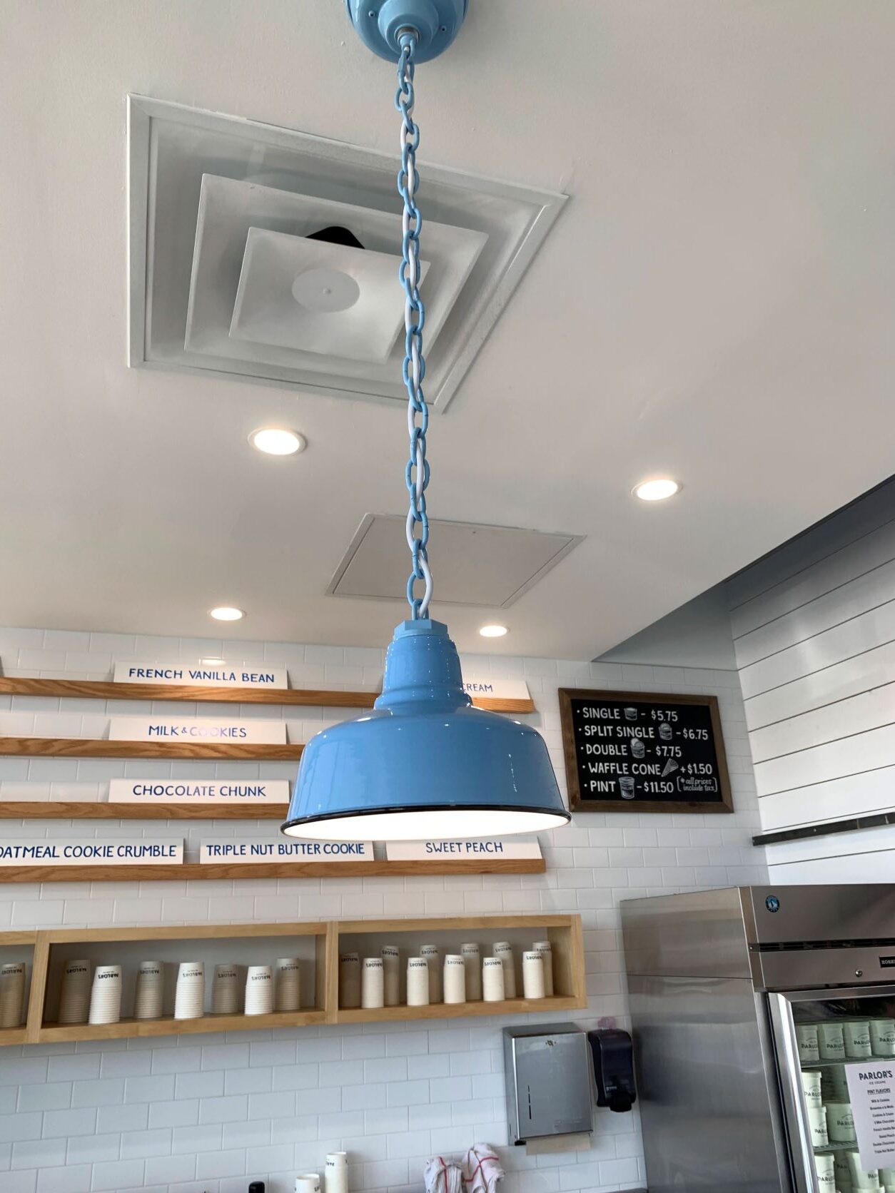 Colorful LED Lighting Creates Farm Vibe for Ice Cream Shop