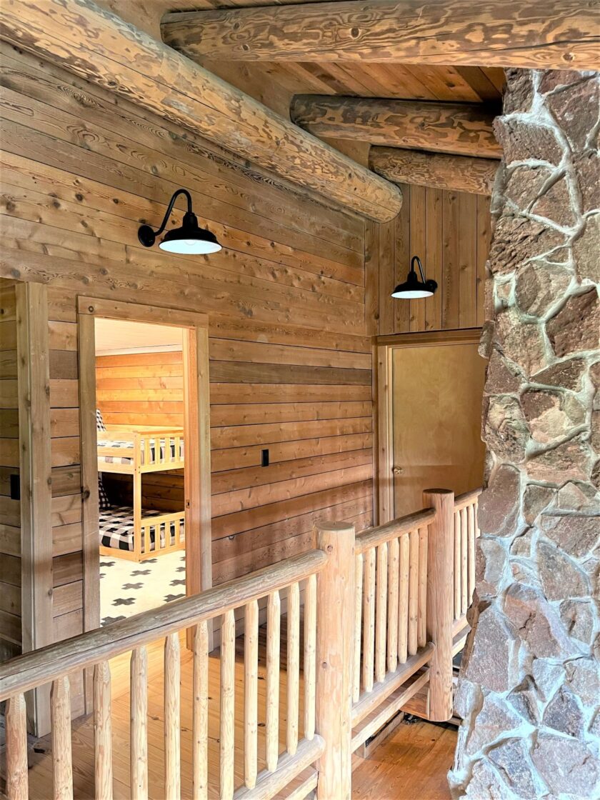 Authentic American-Made Lighting Enhances Log Cabin Reno