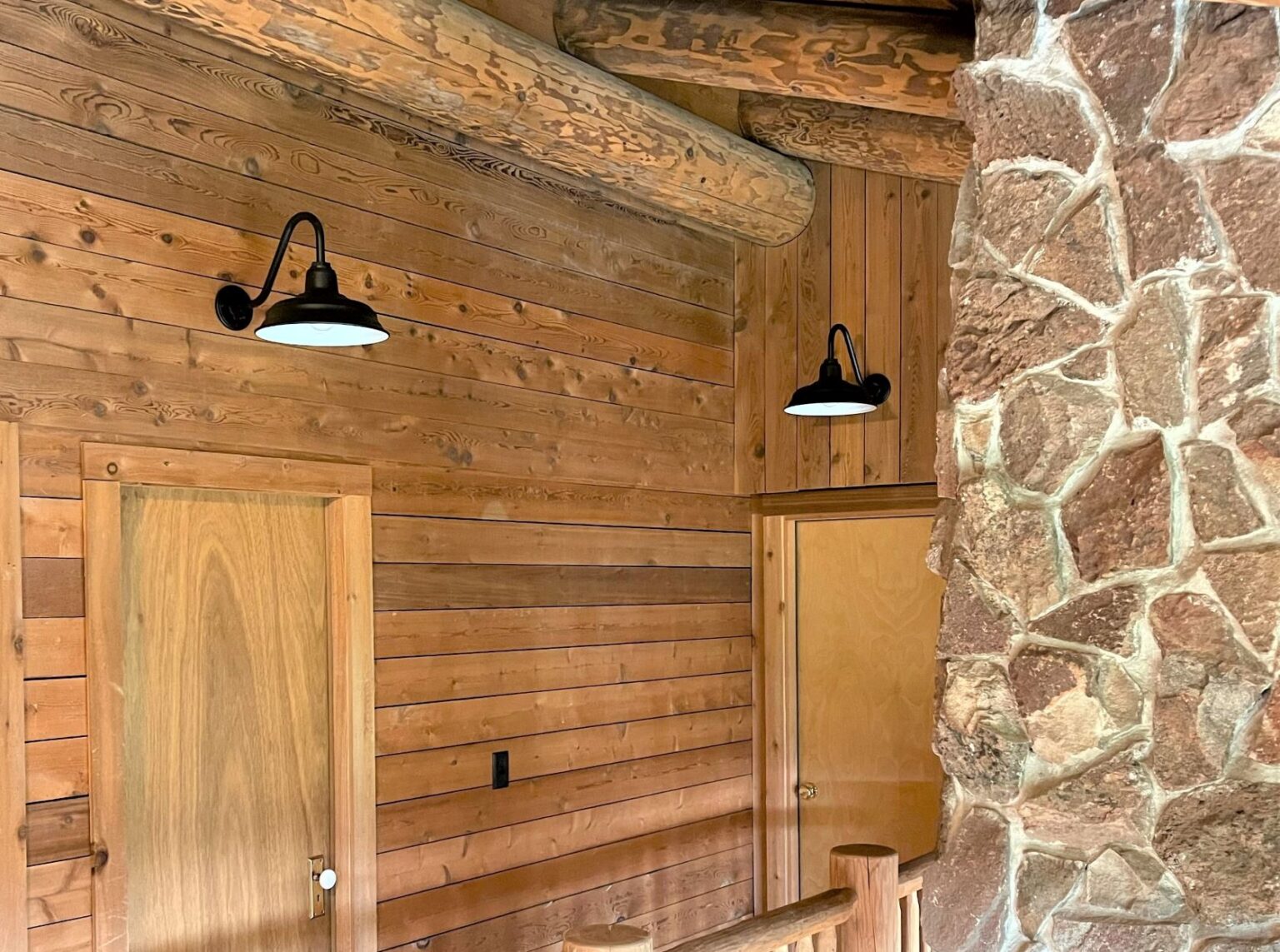 Authentic American-Made Lighting Enhances Log Cabin Reno