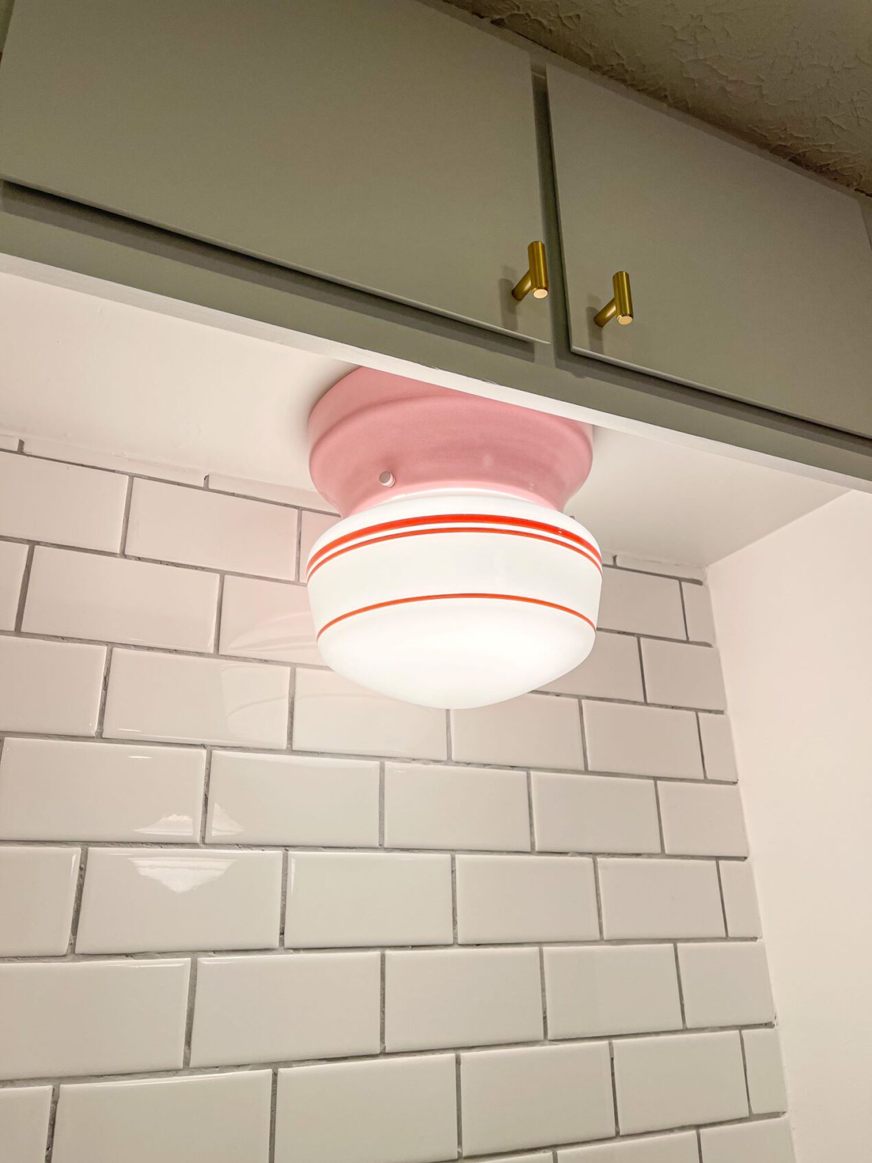 Kitchen Dream Comes True with Vintage Schoolhouse Lighting