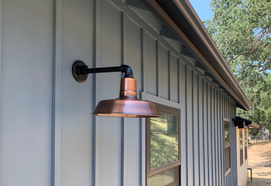 Copper Gooseneck Lights Exude Elegant Farmhouse Style
